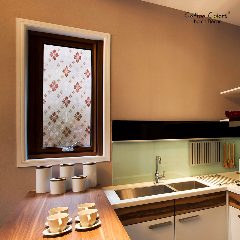 CottonColors Stained Glass Window Film Window Privacy Film Decorative ...